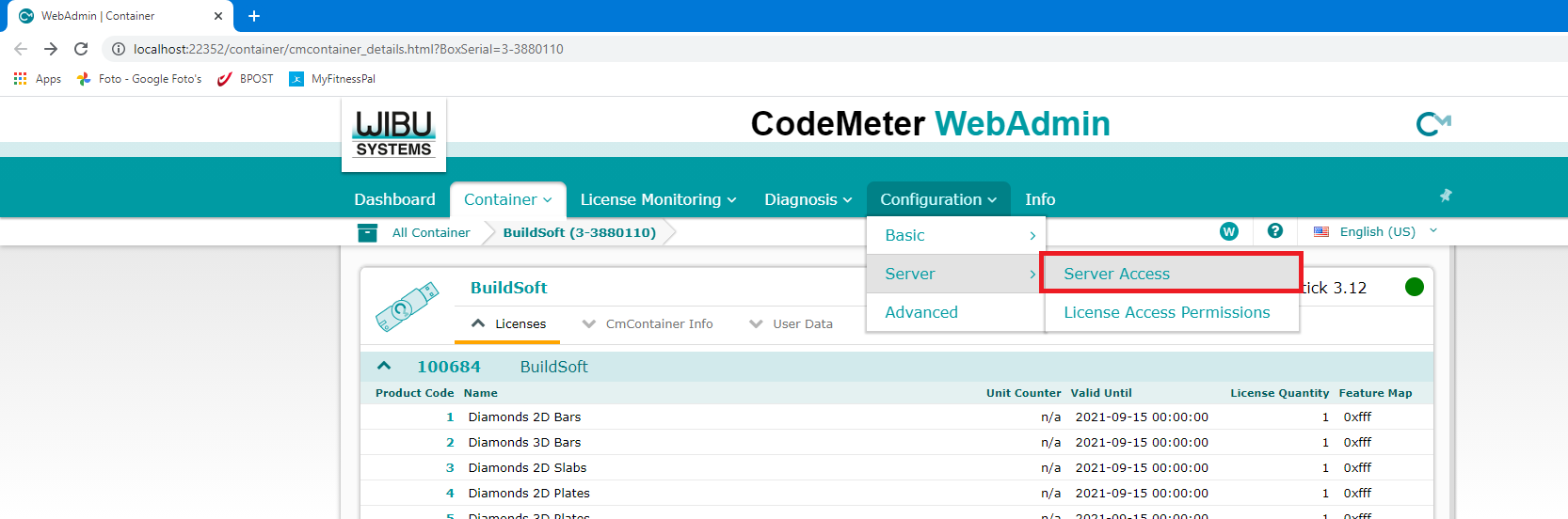How to use Codemeter dongle as network license dongle – BuildSoft Support
