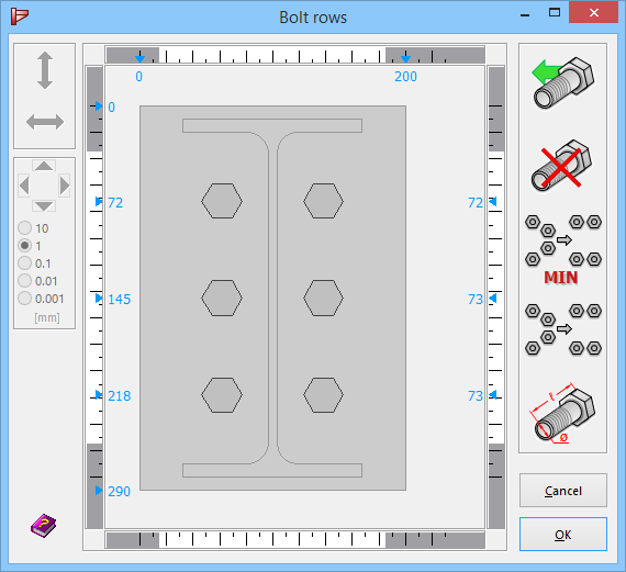 How are the distances between the bolts determined? – BuildSoft Support