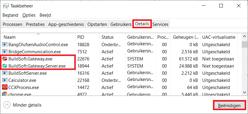 Error: Connect client to Gateway – BuildSoft Support